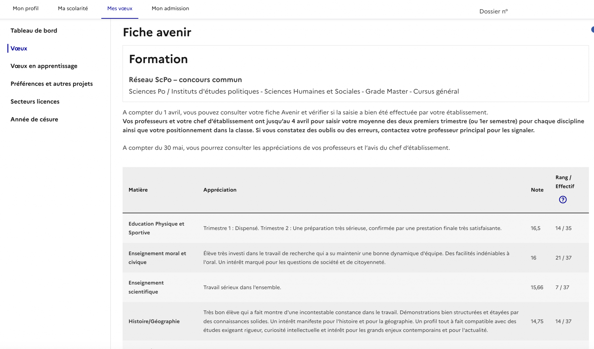 Où trouver la fiche Avenir sur Parcoursup ? - Actualités de digiSchool