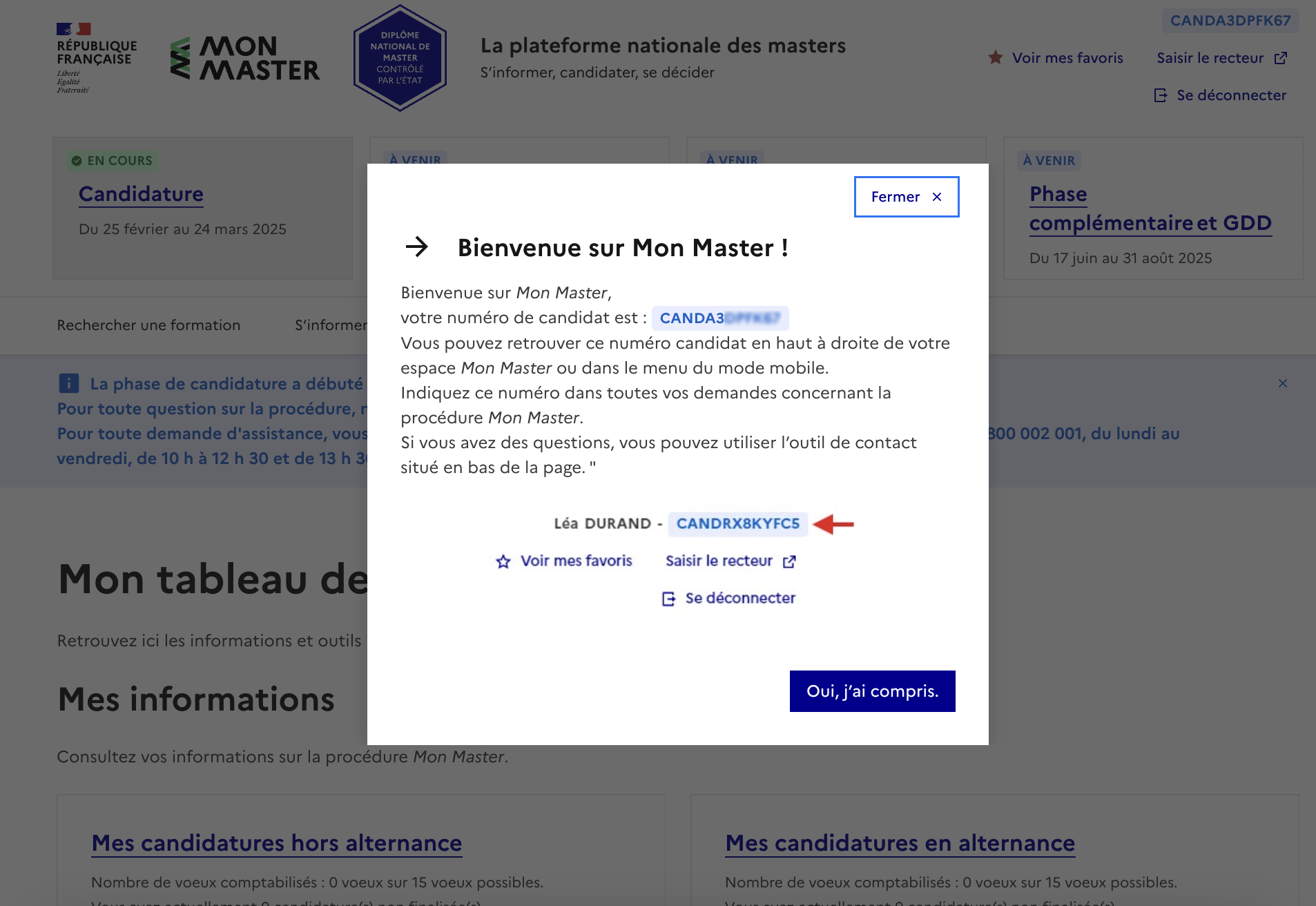 Ouverture plateforme Mon Master : comment créer ton compte